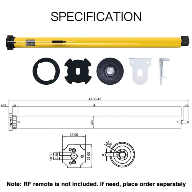 25mm Smart Wifi RF433 ZigBee Tubular Motor DC Roller Blinds Shutter ...