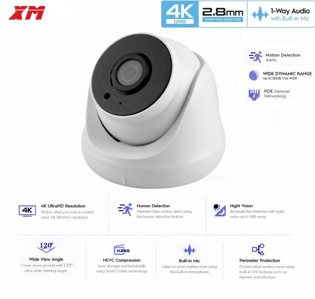 4K 8MP POE Camera Ai Face Detection H.265 CCTV Security Camera – JJ ...